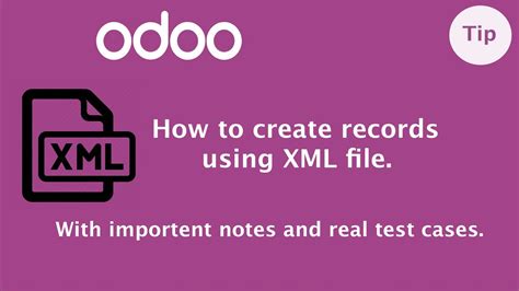 How To Create Records Using Xml File In Odoo Odoo Data Files Records Creations Youtube