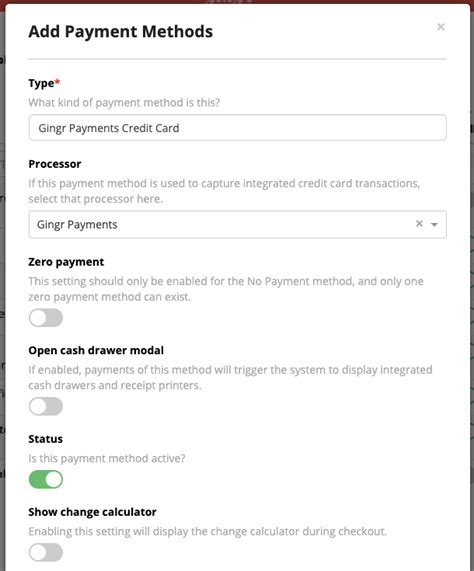 Configure Gingr Payments Method How To Gingr