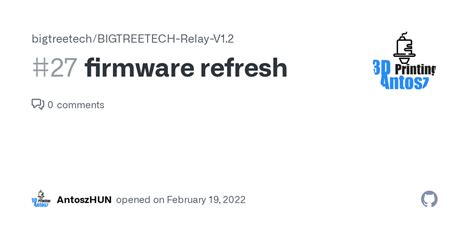 Firmware Refresh Issue Bigtreetech BIGTREETECH Relay V GitHub