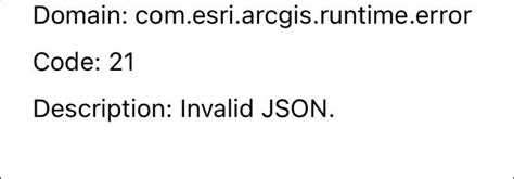 Error Arcgis Field Maps Domainntimeerror Code 21 Invalid Json