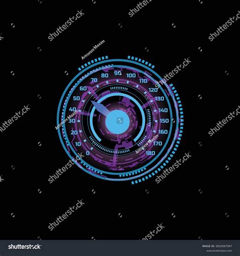 Car Speedometer Scale Dashboard High Tech Stock Vector Royalty Free 2610567047 Shutterstock