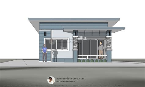 บ้านโมเดิร์นยอดนิยม P 1048 แบบบ้านทันสมัย บ้านชั้นเดียว บ้านน่าอยู่