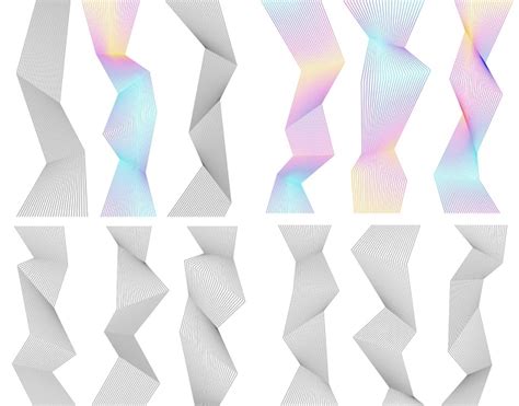 Premium Vector Design Element Curved Sharp Corners Wave Many Lines