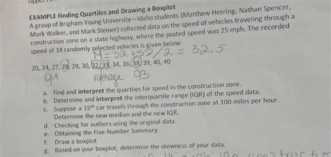 Solved Example Finding Quartiles And Drawing A Boxplot A