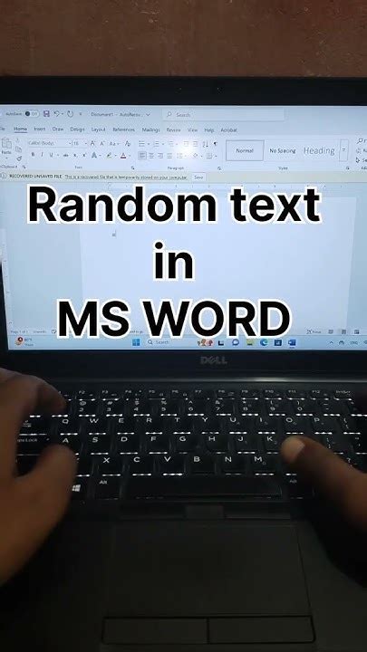 how to generate random text in ms word insert random text in ms word