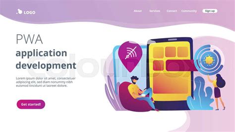 Developer Working On Web App On Smartphone User Offline Ti Colourbox