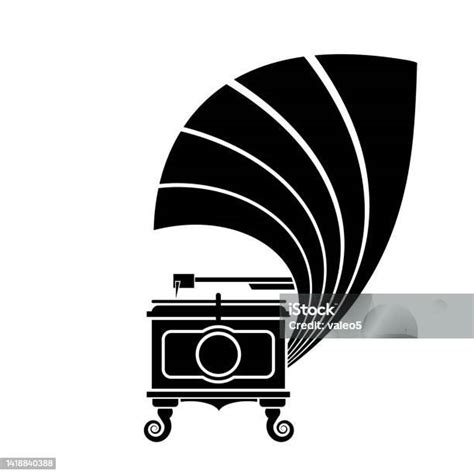 그래모폰 아이콘은 오래된 유형의 레코드 플레이어입니다 클래식 뮤지컬 박스 흰색 배경에 골동품 축음기 그래미 트로피에 대한 스톡 벡터 아트 및 기타 이미지 Istock