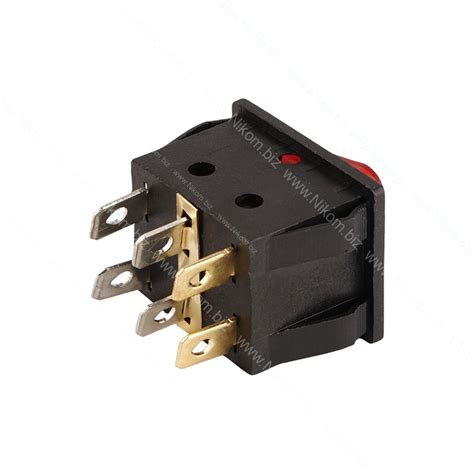 Вимикач подвійний Kcd3 червоний