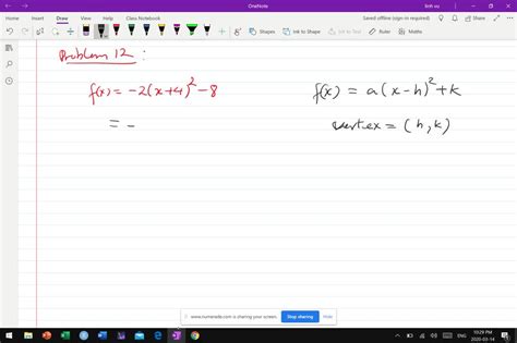Solved In Exercises 9 16 Find The Coordinates Of The Vertex For The Parabola Defined By The