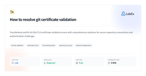 How To Resolve Git Certificate Validation Labex
