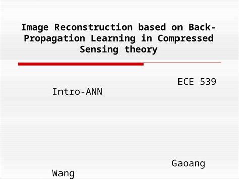 ppt image reconstruction based on back propagation learning in
