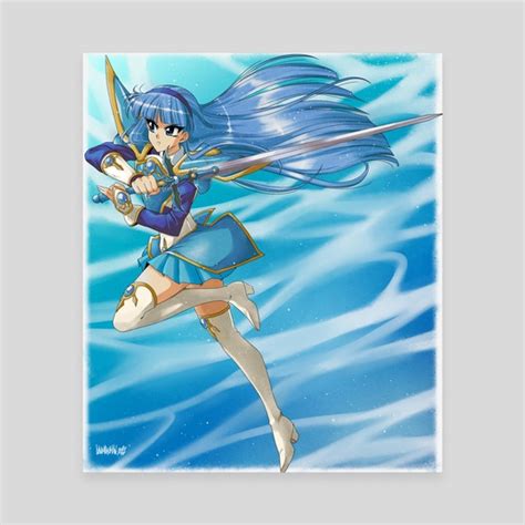Magic Knight Rayearth Umi Ryuuzaki An Art Canvas By Danmakuman Inprnt