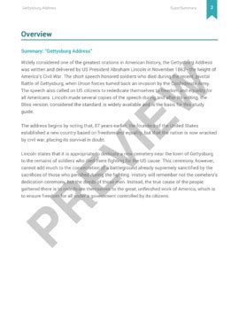 Gettysburg Address Literature Guide By SuperSummary TPT