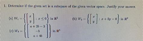 Solved Determine If The Given Set Is A Subspace Of The Chegg