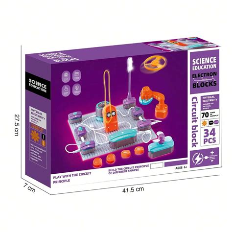 Diy Educational Electronic Building Blocks Assembling Science Experiment Kit Physics And Circuit