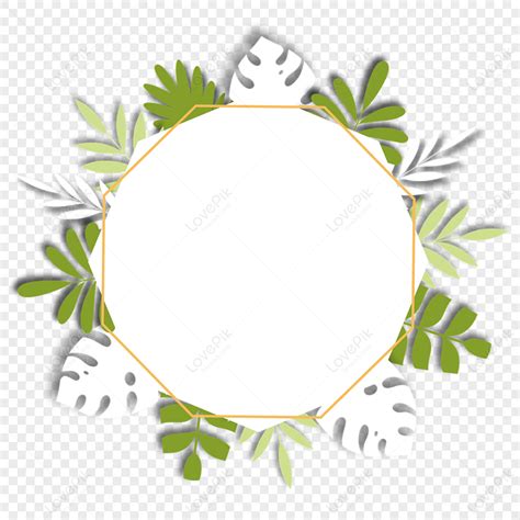 여름 일러스트 종이 열 대 잎 테두리를 잘라 나뭇잎 장미카드디자인 Png 일러스트 무료 다운로드 Lovepik