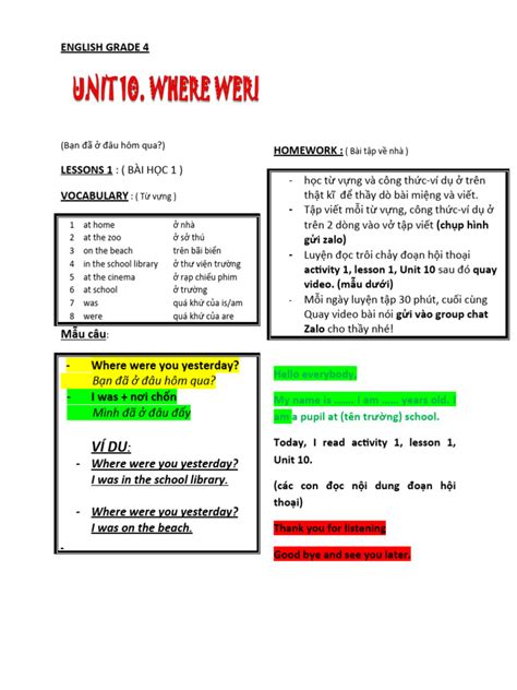 Unit 10 Lesson 1 Pdf