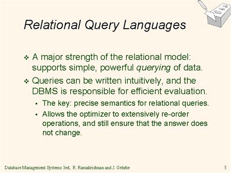 Database Management Systems Chapter 3 The Relational Model