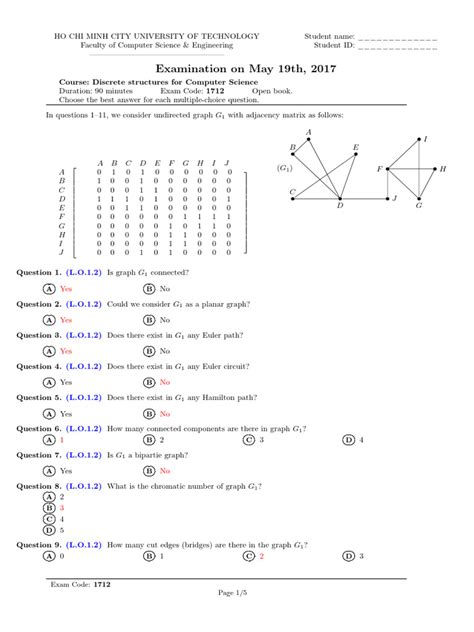 Final Test Graph 7 2017 Pdf Vertex Graph Theory Mathematical