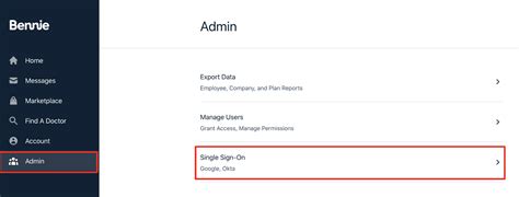 saml single sign on sso set up bennie
