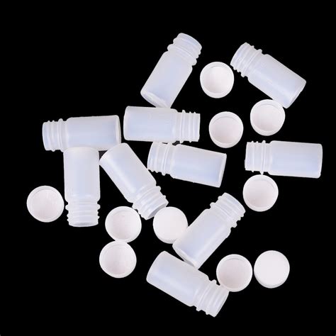 10 X Sample Bottle 10ml White Pp Plastic Cylindric Vicedeal
