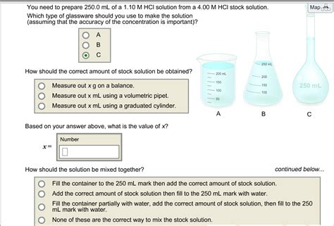 Solved You Need To Prepare 250 0 ML Of A 1 10 M HCL Solution Chegg Com