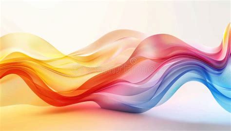 Colorful Waves Of Translucent Fabric Flowing Gracefully Across A Soft Background Stock Image