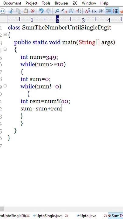 Write A Java Program Sum The Digit Until Its Gets A Single Digit Java Javaprogramming Youtube