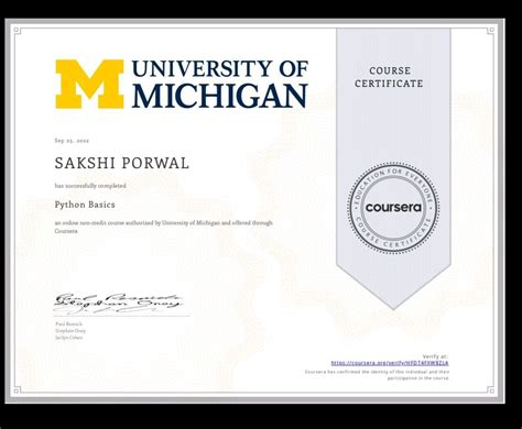Sakshi Porwal On Linkedin Python University Universityofmichigan