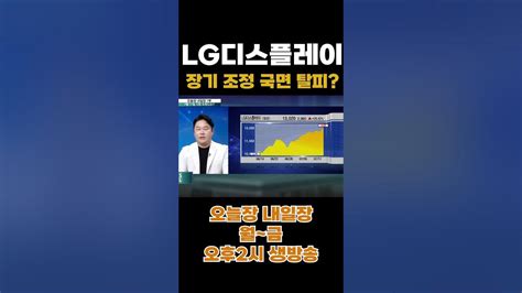 오늘장 내일장 Lg디스플레이2q 실적 기대치 상회하반기 흑자 전망 Shorts Lg디스플레이 Lg디스플레이주가