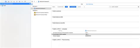 Objective C Why Is My Iososx Framework Ignoring Gccprefixheader