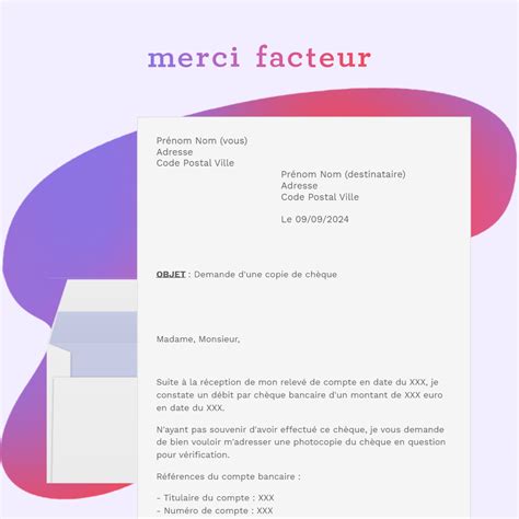 Mod Le De Lettre De Demande D Une Copie De Ch Que Mod Le Gratuit