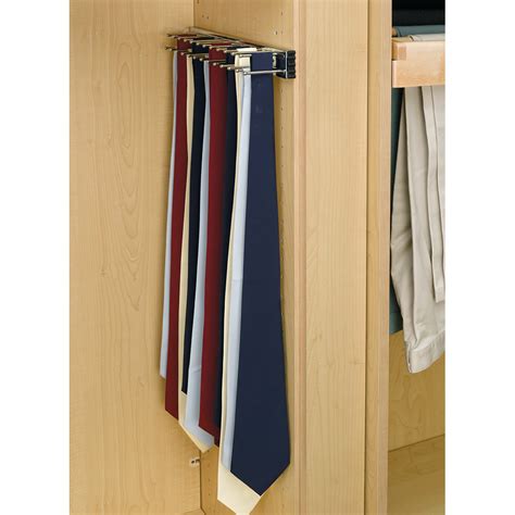 REV A SHELF 14 Pullout Side Mount Tie Rack Chrome Rev A Shelf TRC 14CR