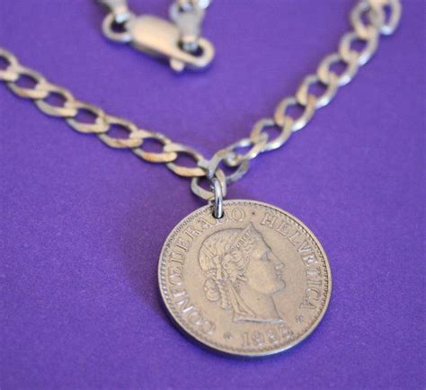 Switzerland 10 Rappen Coin Bracelet