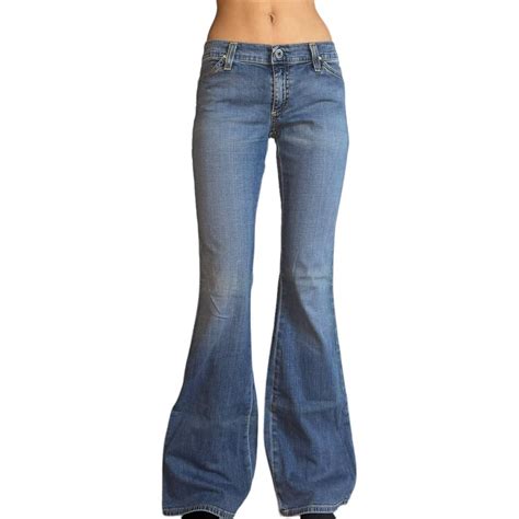 Vintage Y2k Low Rise Flare Jeans 2000s Low Rise Depop