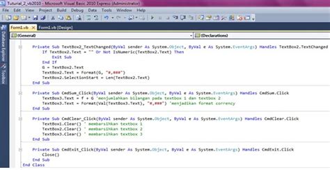Edukasi Textbox Format Currency Dan Penjumlahnya Vb2010
