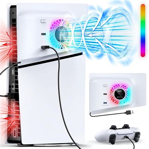 Ventilador De Refrigeración Rgb Para Ps5 Slim Digitaldisc Edition