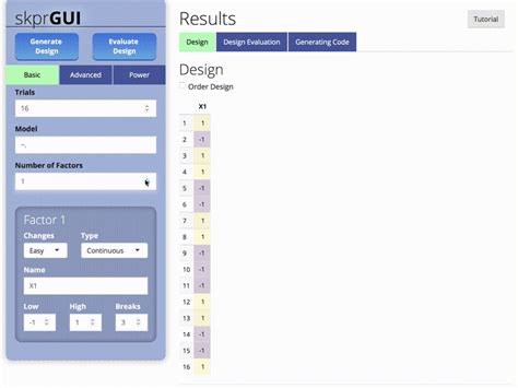 Design Of Experiments Suite Generate And Evaluate Optimal Designs • Skpr