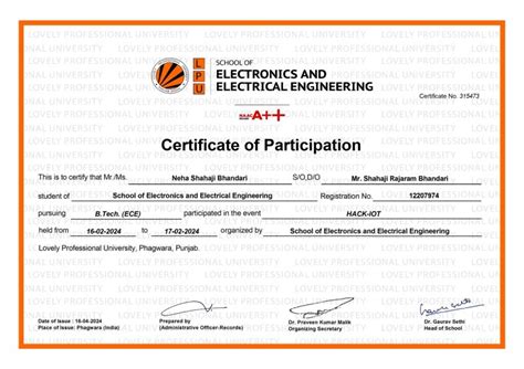 Neha Bhandari On Linkedin Lpu Seee Hackathon Iot Hackiot