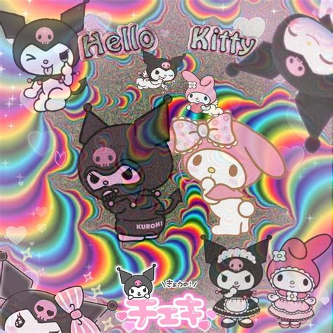 Kuromi My Melody Hello Kitty Iphone Wallpaper My Melody Wallpaper
