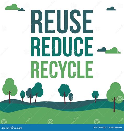 Reuse Reduce Recycle Poster Design Vector Eps10 Ecology Concept 177091007