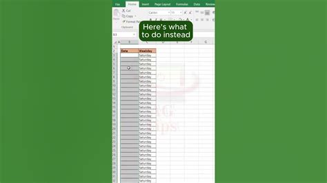 Weekday In Excel Excel Exceltips Exceltricks Youtube