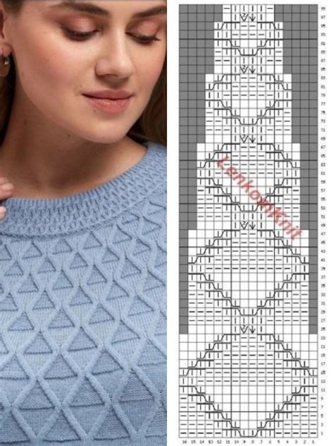 Пин от пользователя Виолетта на доске Узоры спицами Круговое вязание Схемы вязания Вязаный