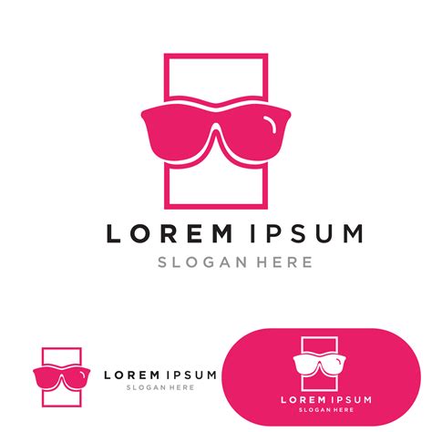 Glasses Logo Design Vector Illustrator 22900359 Vector Art At Vecteezy