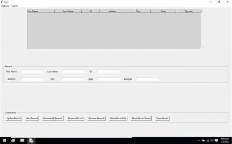 Python Program To Basic Record Tools Using The Python Tkinter Kashipara
