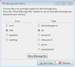 Py In My Eye Tkinter Message Box Demo