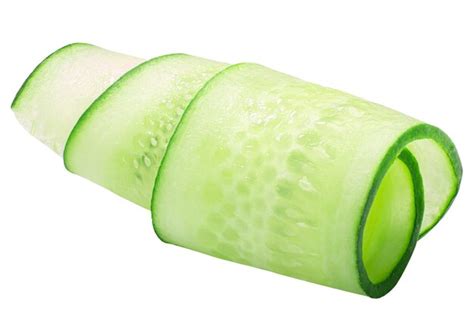 Premium Photo Cucumber Curl Roll Slice Paths