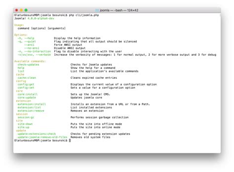 Cli Update Joomla Documentation