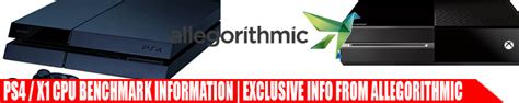 Xbox One And Playstation 4 Cpu Performance Information From Allegorithmic