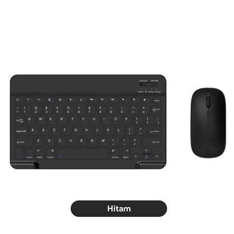 Jual Wireless Bluetooth Keyboard Mouse Combo USB Office Silent Click Laptop Nirkabel Bluetooth